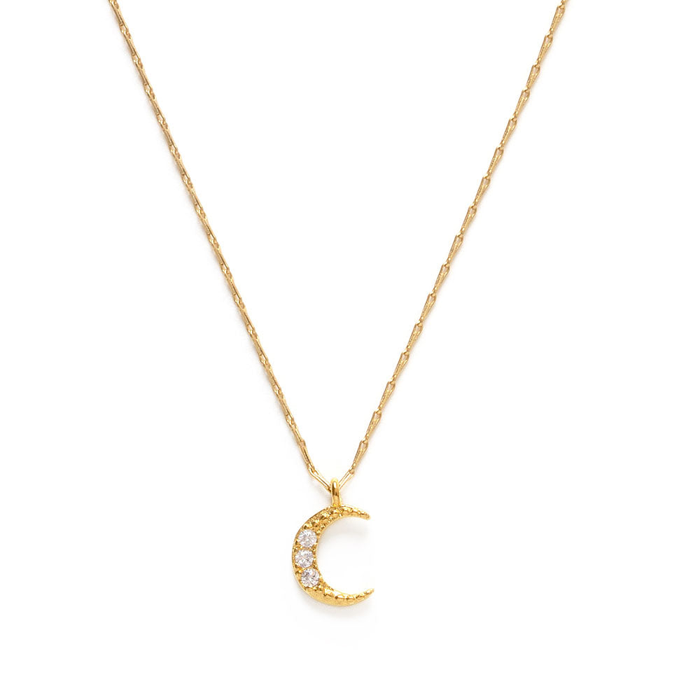 Crescent Moon Charm Necklace – Amano Studio Jewelry